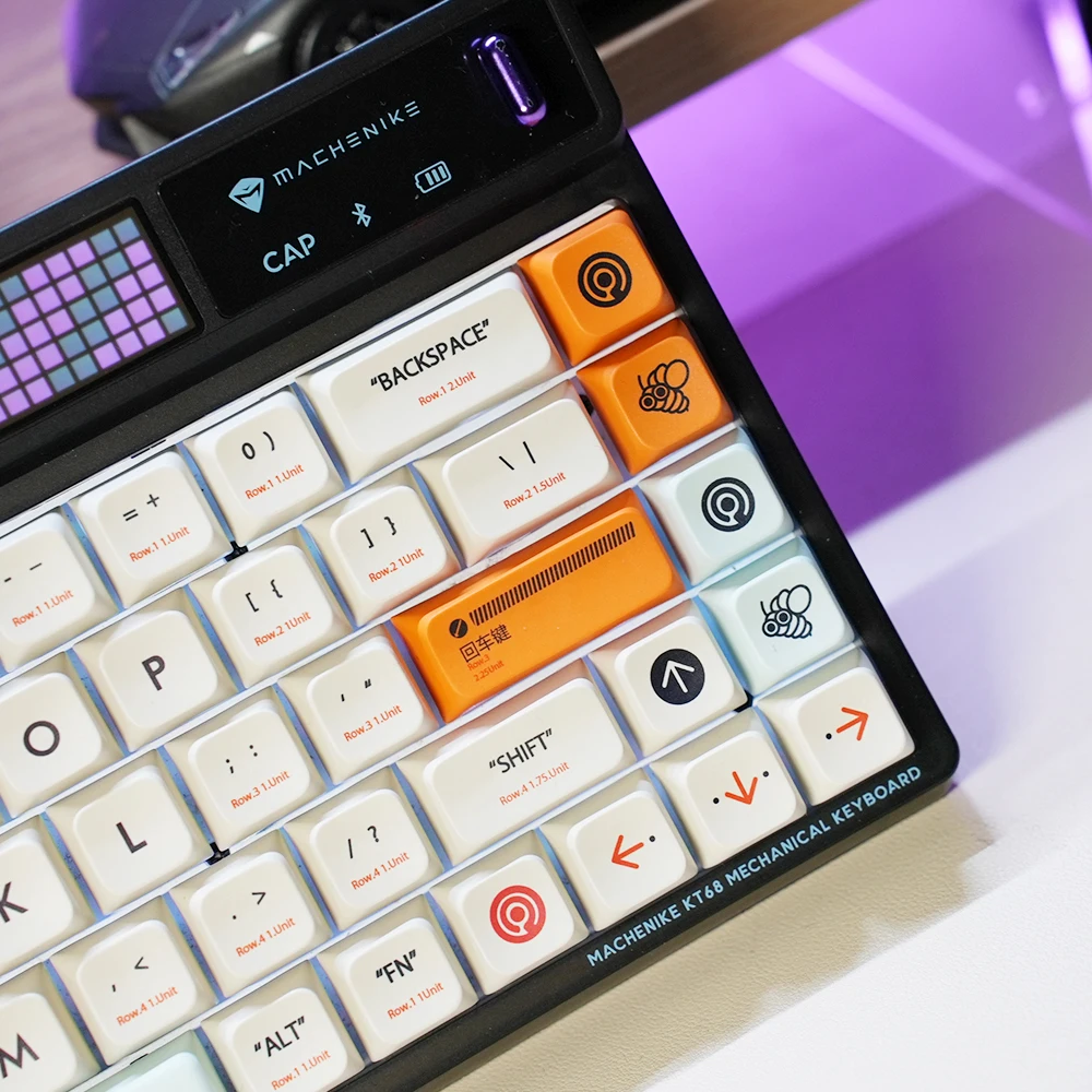 127-Keys-XDA-Profile-Plastic-Gray-Theme-Keycaps-PBT-Dye-Sublimation-Key ...