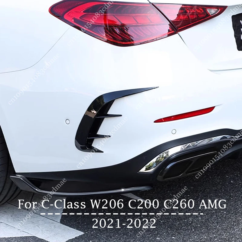 Rear Bumper Air Vent Outlet Cover Trim Canards Splitter Spoiler For ...
