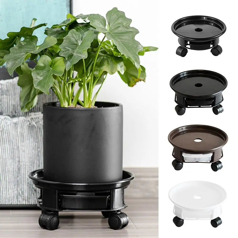 Durable Movable Flower Plant Pot Tray 360-degree Rolling With Water ...