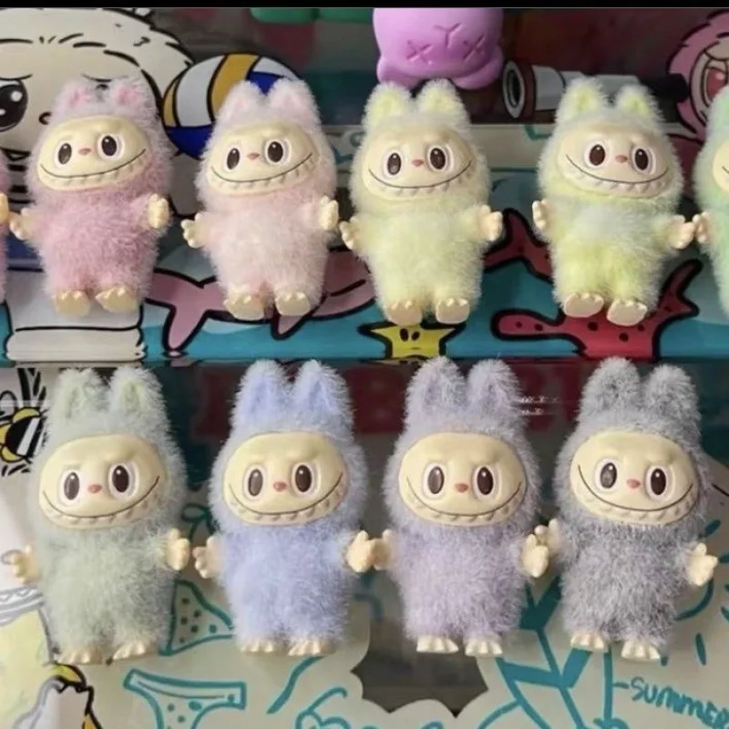 10-Uds-Mini-mu-eca-Labubu-flocado-vinilo-beb-Kawaii-colgante-accesorios ...