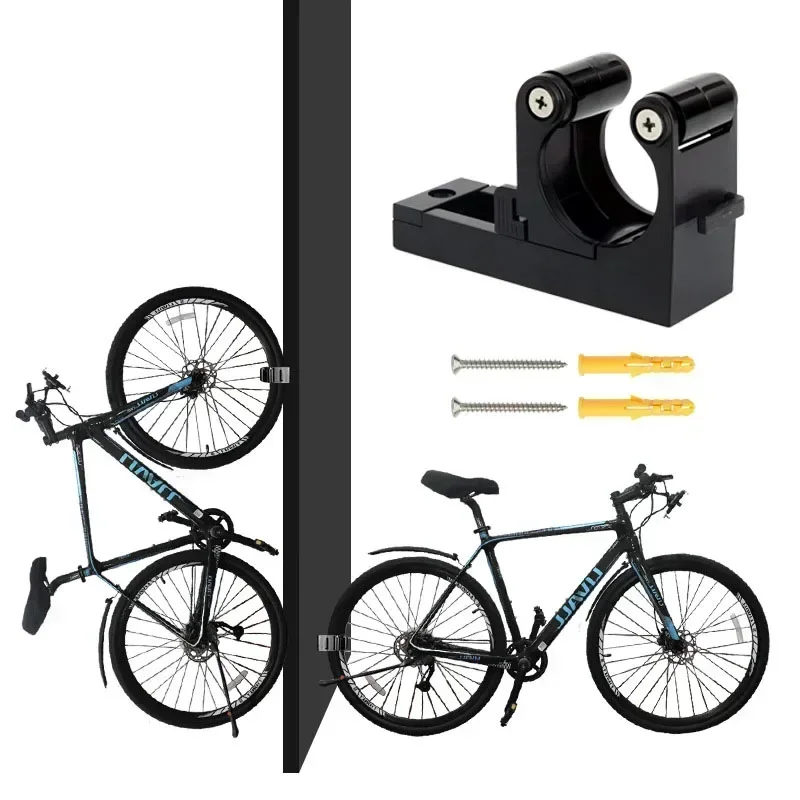 Bicycle Stand Parking Hook Tire Clamp Garage Organizer Wall Mount Clip ...