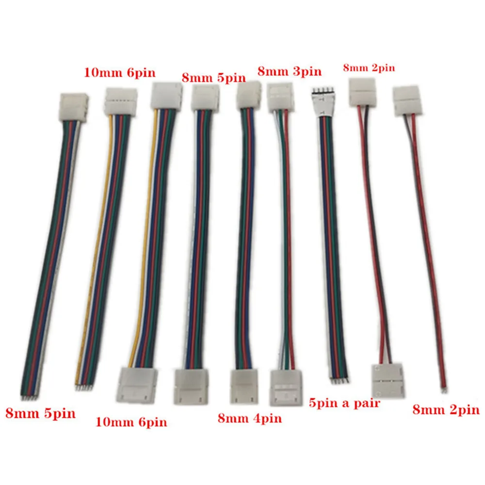 2pin-3pin-4pin-5pin-6pin-Connector-Solderless-Adapter-For-3528-5050-RGB ...