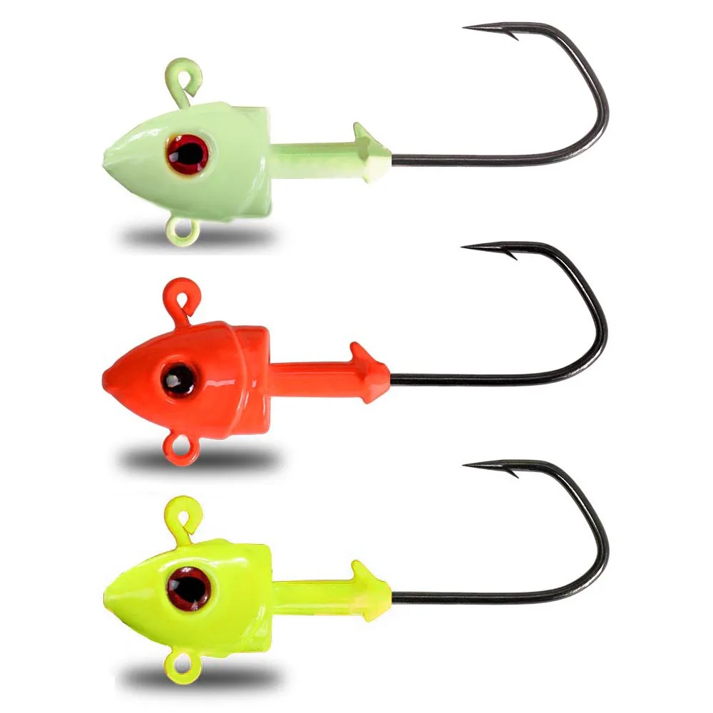 Stainless Steel Fishing Hooks | Jig Head Fish Hook Fishhook - 3pcs Jig ...