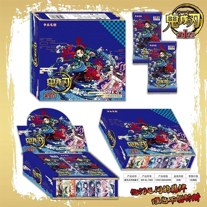 New Demon Slayer Cards Kimetsu No Yaiba Booster Box Anime Figures Hobby ...