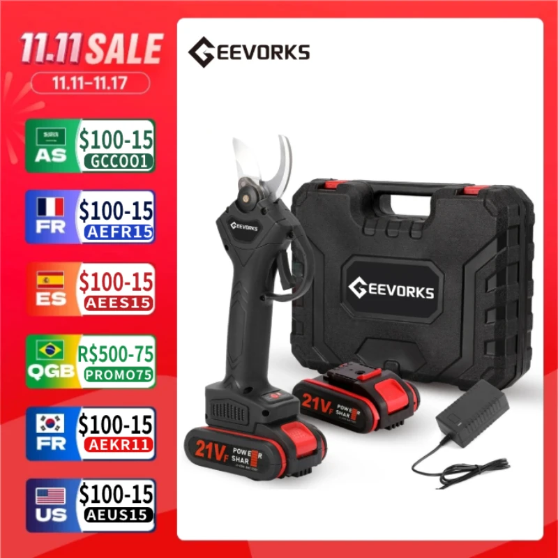 Geevorks-El-trica-sem-fio-Pruner-Poda-tesoura-com-Lithium-ion-bateria ...