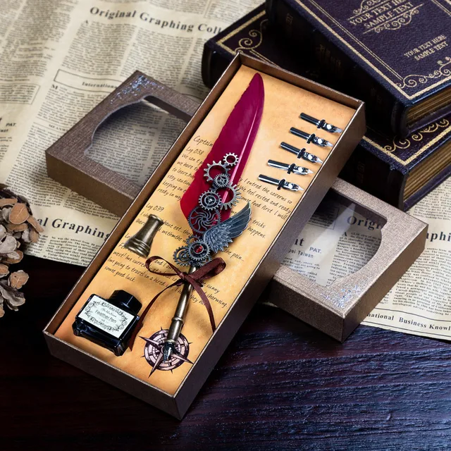 Estilo Punk mecânica mergulhando caneta-tinteiro, pena Dip Pen ...