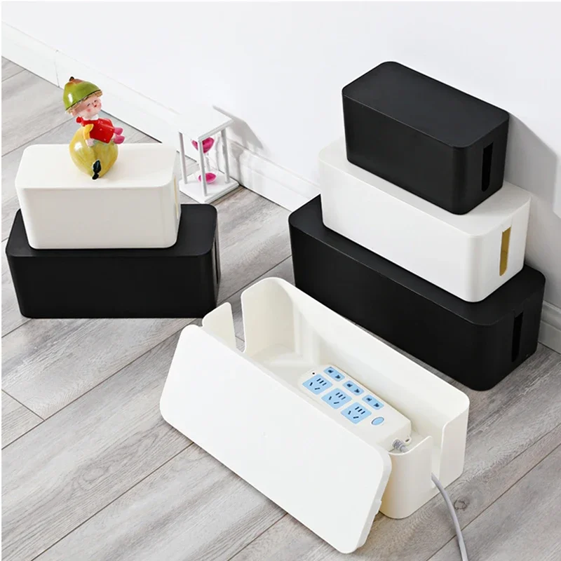 PP-Removable-Cover-Design-Convenient-Black-White-Cable-Tidy-Storage-Box ...