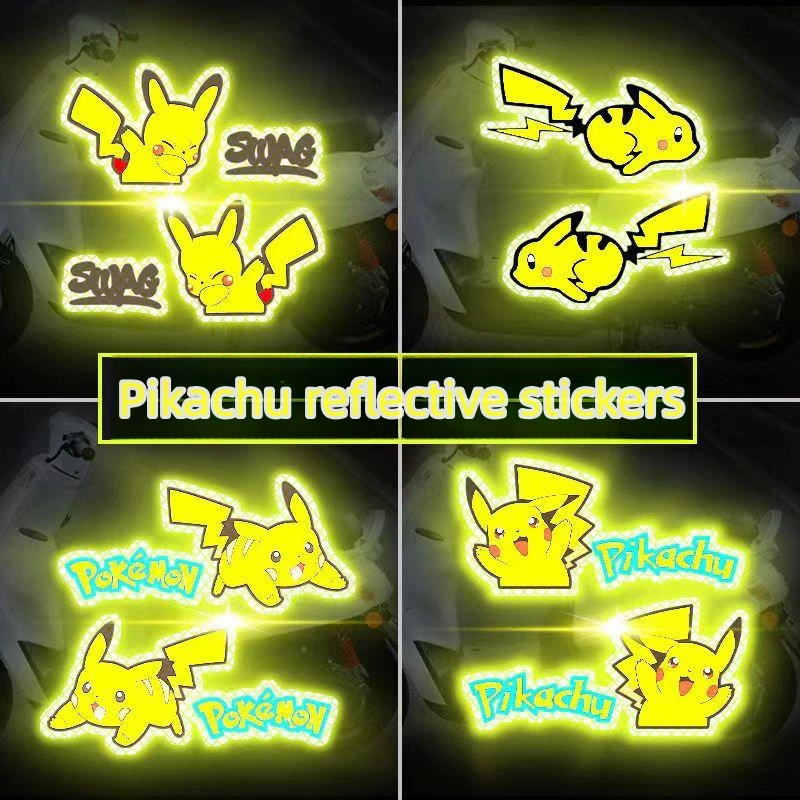 Pokemon-Pikachu-Stickers-Glow-Stickers-for-Motorcycle-Reflective ...