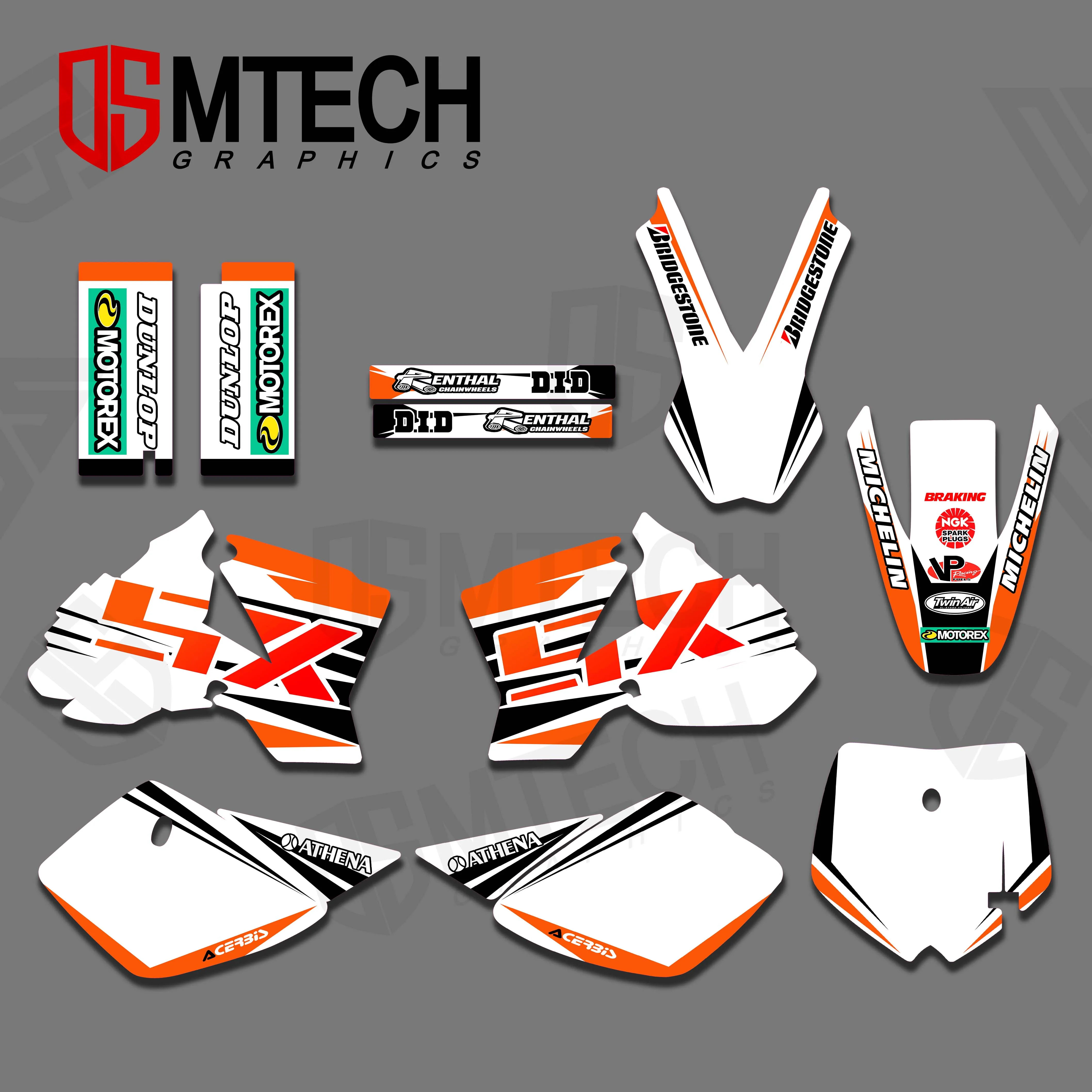 DSMTECH-NEW-Team-Graphics-Decals-Sticker-Background-For-KTM-SX50-SX ...