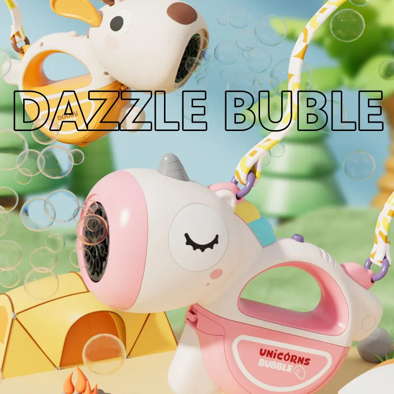 Cute-Soap-Bubble-Gun-Automatic-Bubbles-Machine-Handheld-Bubble-Blowing ...