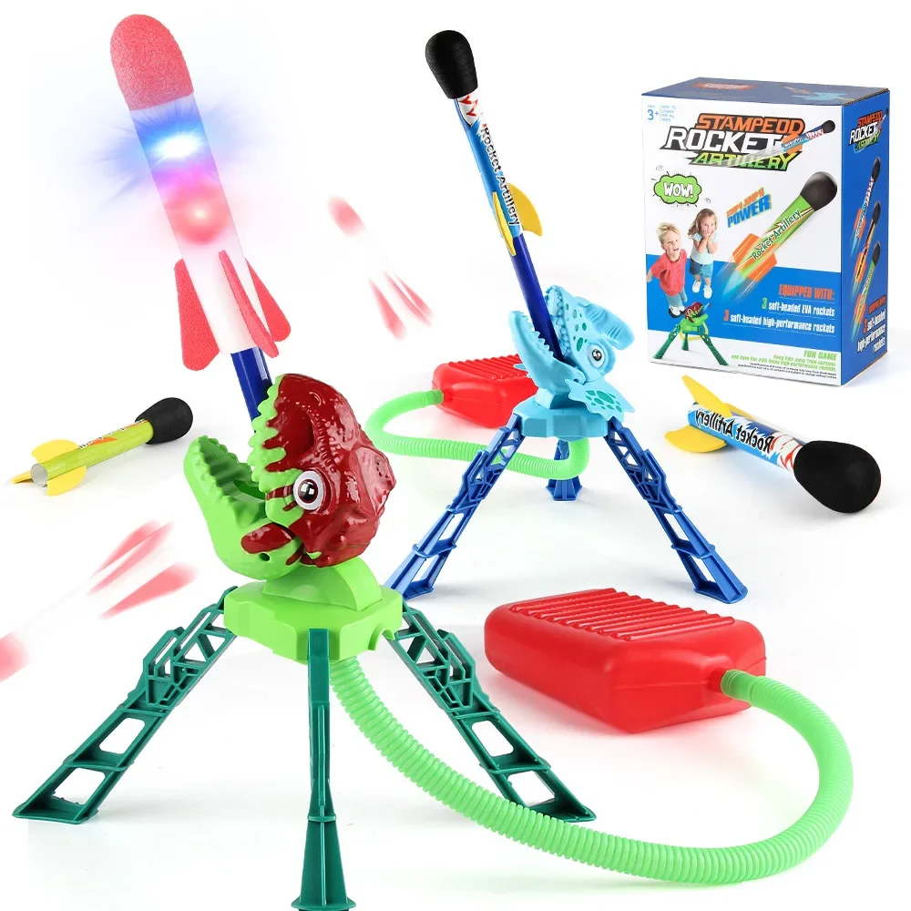 Dinosaur-Rocket-Launcher-Toy-for-Children-Jump-Pump-Launching-Eva-Foam ...