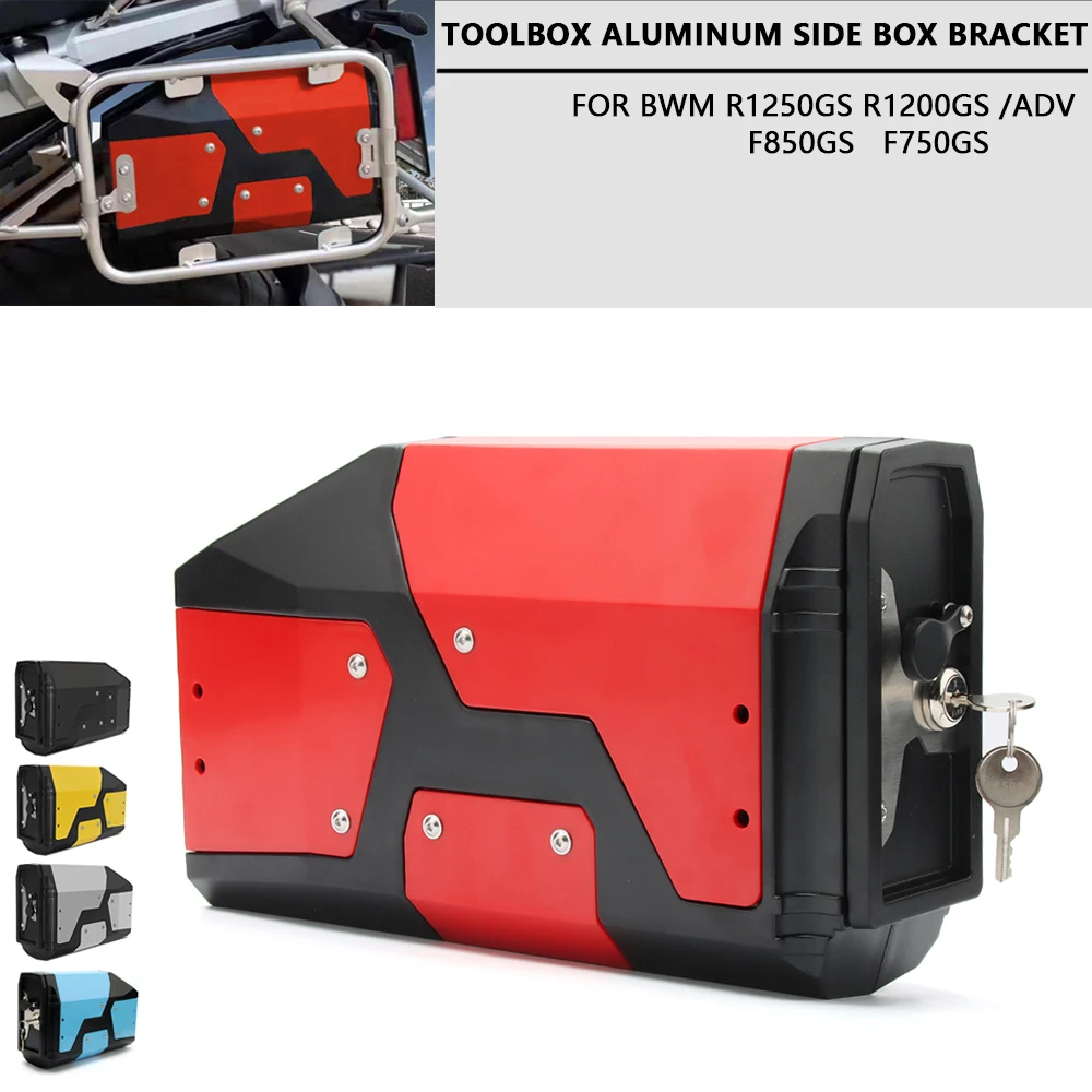 Red Aluminum Tool Box Fit For Bmw R1250gs Adventure R1200gs Lc Adv ...