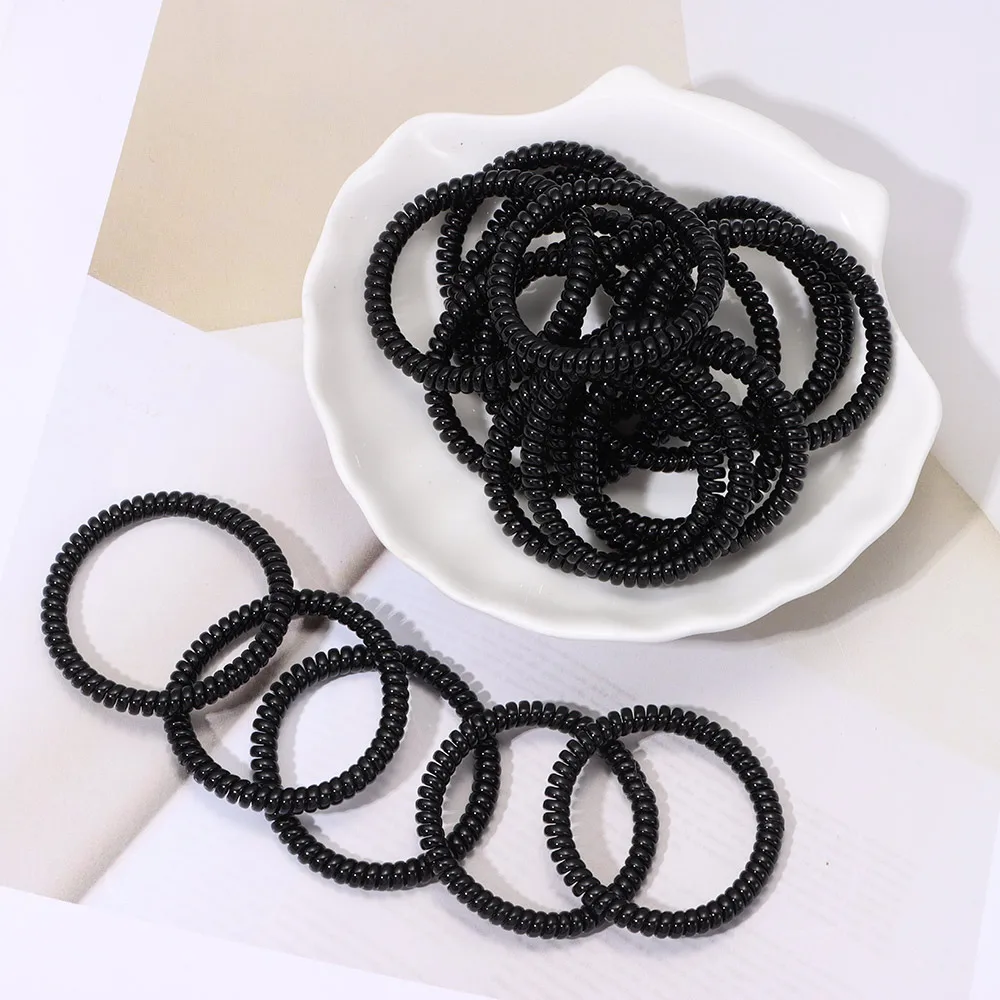 20pcs-Super-Thin-Elastic-Hair-Ropes-Girl-Rubber-Telephone-Wire-Style ...