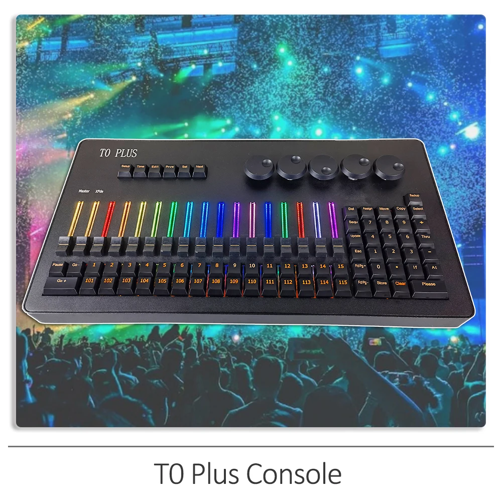 New-T0-Plus-Console-Stage-Lighting-Qquipment-Controller-Controls-LED-Moving-Head-Light-DJ-Disco ...