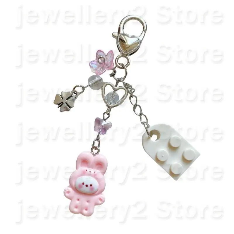 C9GF Brick Heart Keychain Set For Couples Matching Keyrings Pendant ...