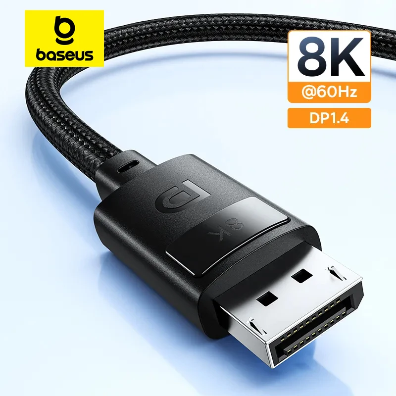 Baseus-Cabo-Displayport-8K-DP1-4-4K144Hz-Cabo-de-udio-para-Xiaomi-TV ...