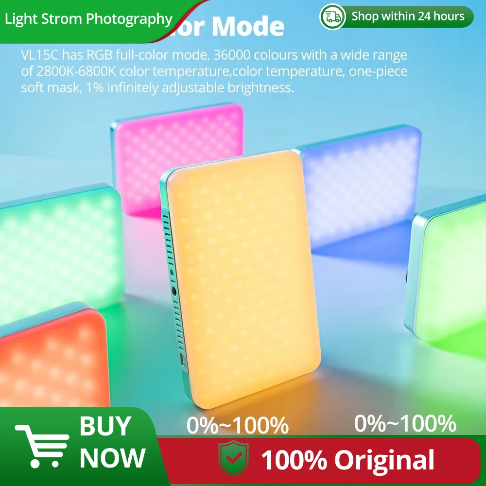 AMBITFUL VL15B Bi-color VL15C RGB Full Color Fill Light for Smarthphone ...