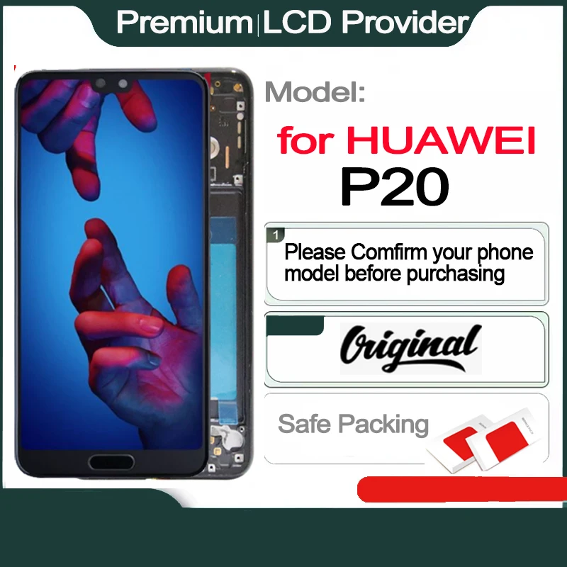 Original 5.8'' LCD Replacement Display with frame for HUAWEI P20 Touch ...