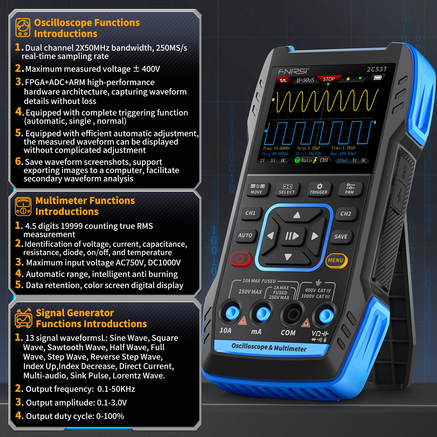 Mult-metro-de-osciloscopio-port-til-2C53T-3-en-1-generador-DDS ...