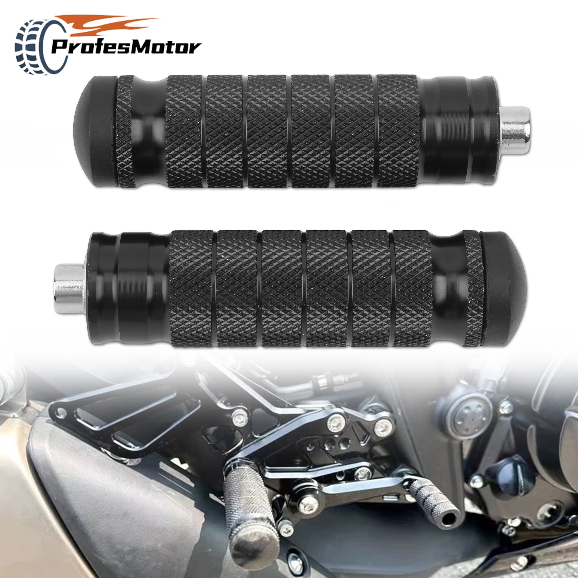 Universal Motorcycle Footrests Footpegs Rear Pedals Motocross Foot Rest ...