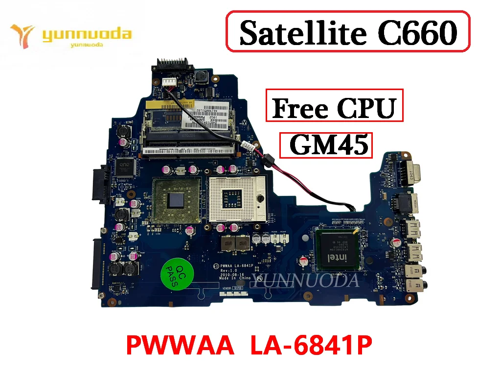Original-FOR-Toshiba-Satellite-C660-Laptop-Motherboard-GM45-PWWAA-LA ...