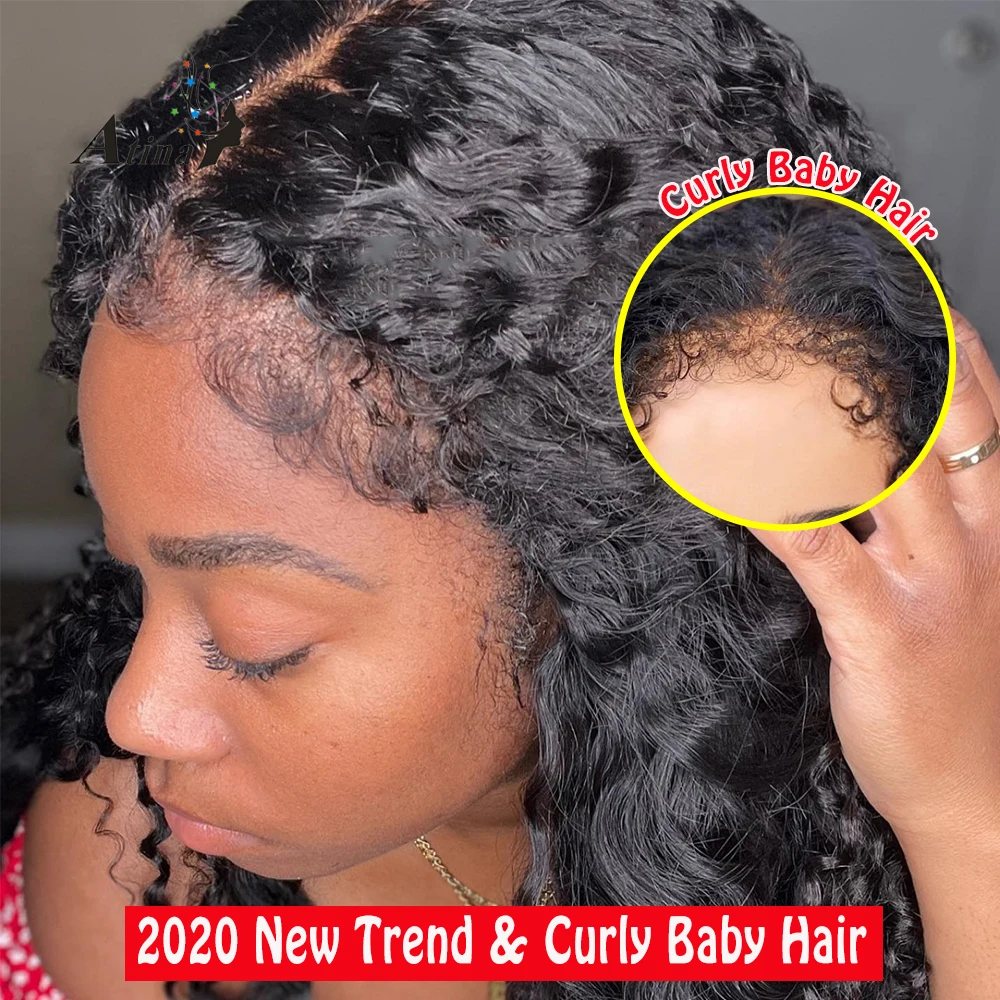 Glueless Crystal Hd 360 Lace Frontal Wig Human Hair Curly Transparent ...