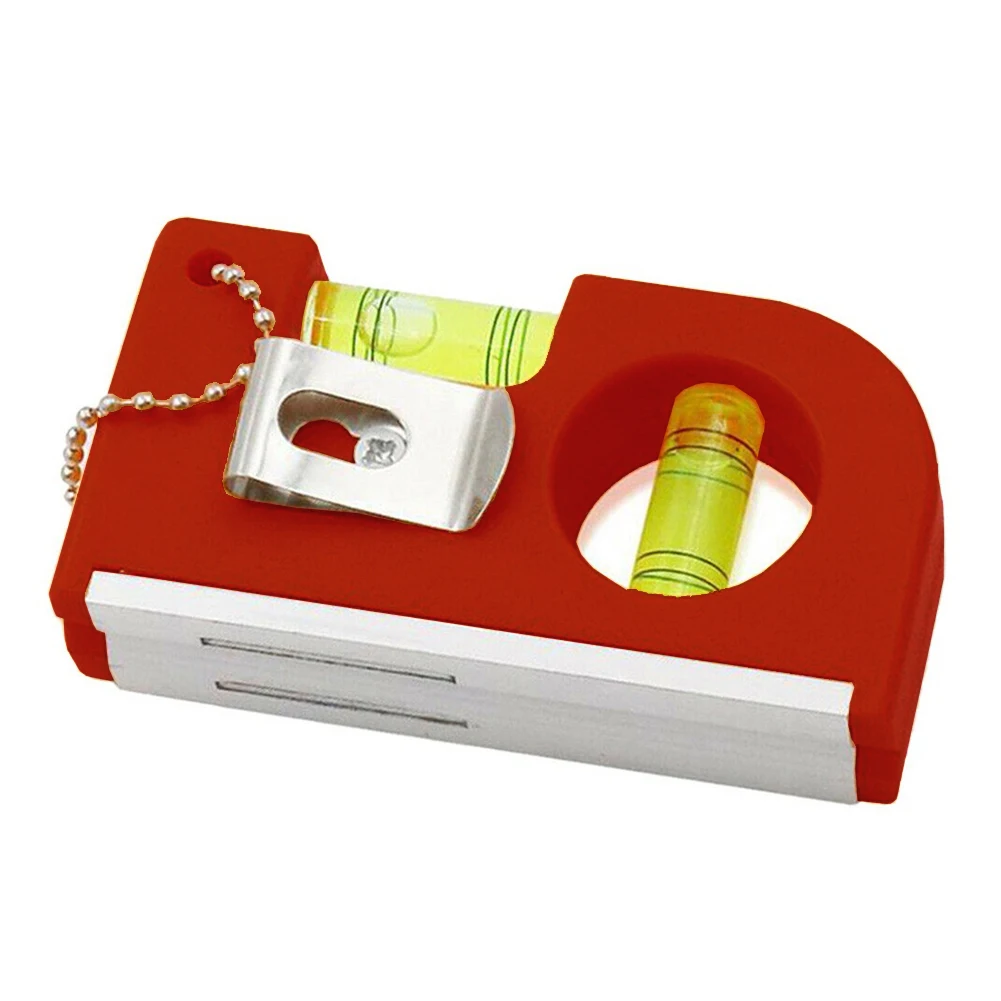 2In1-Mini-Pocket-Level-With-Metal-Chain-Hook-For-Determining-Horizontal ...