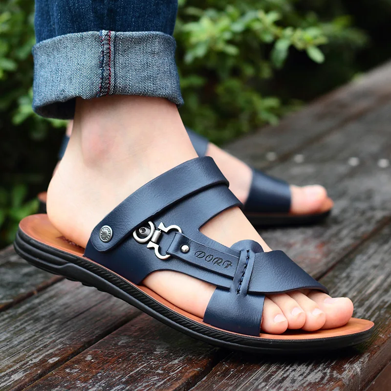 Men's New Summer Men's Open-toed Sandals Fashion Trend Beach Shoes ...