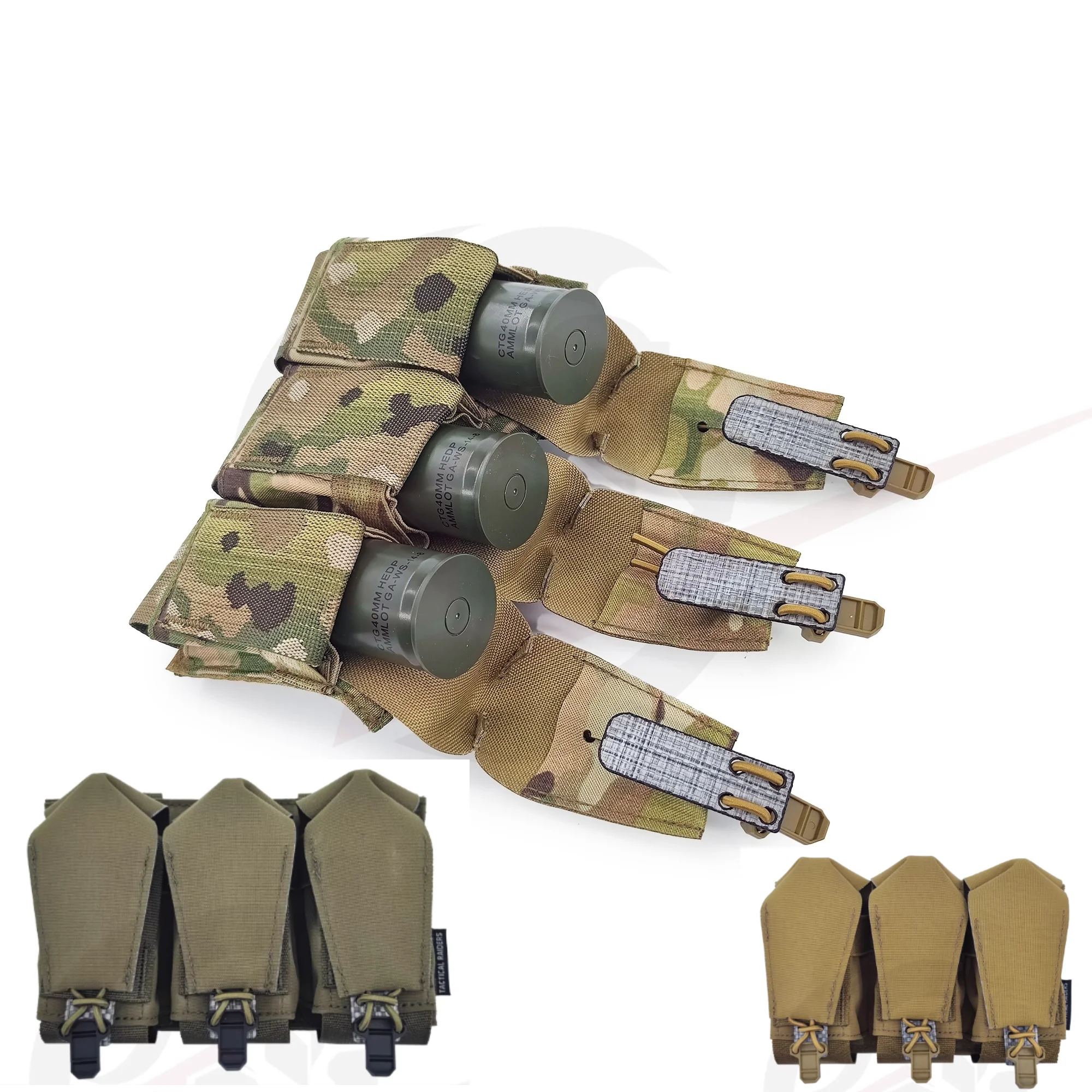 Tactical Banger Pocket Tri 40mm Dummy Grenade Model Mag Pouch Tactical ...