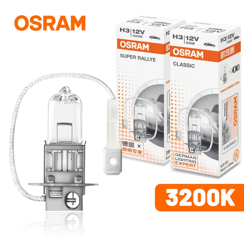 OSRAM-H3-Halogen-Lamps-Car-Headlight-Bulbs-55W-100W-Standard-Fog-Lights ...