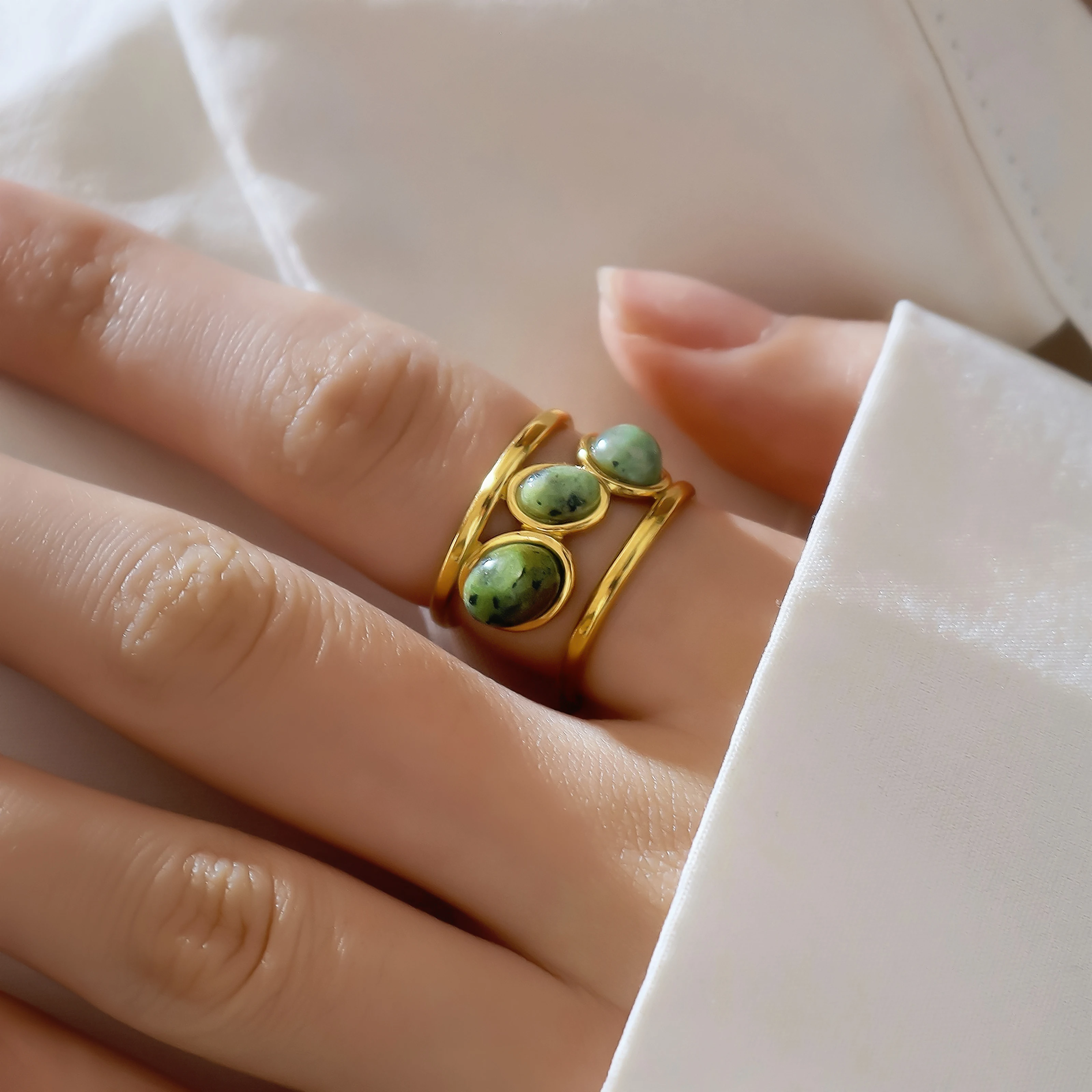 Stainless-steel-Open-Ring-with-Personality-and-Irregular-Shape-18k-PVD ...