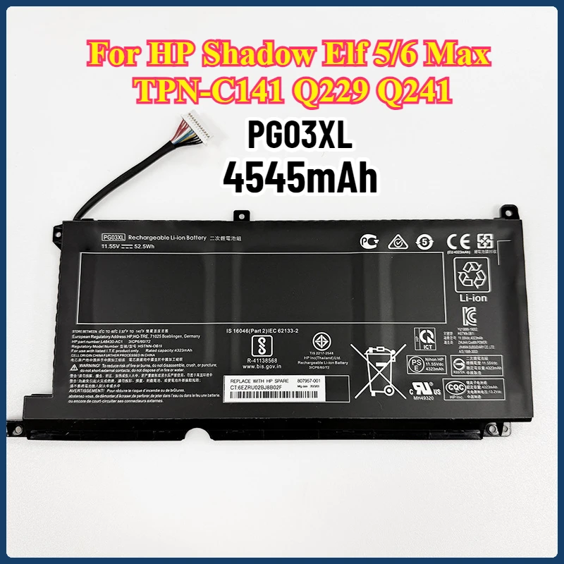 Battery PG03XL for HP Pavilion Gaming 15-DK Dk0003nq 15-dk0020TX 15-ec ...