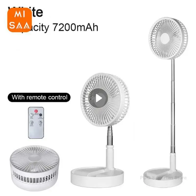 Portable-Fan-Rechargeable-Mini-Folding-Telescopic-Floor-Low-Noise ...