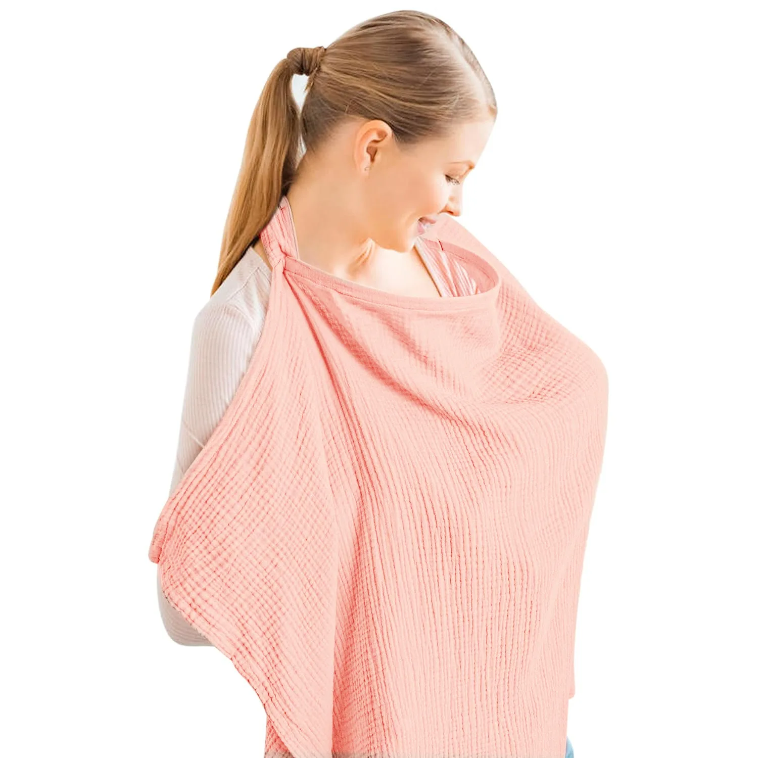 Plain-Multi-use-Nursing-Apron-Breathable-Privacy-Nursing-Covers-Muslin ...