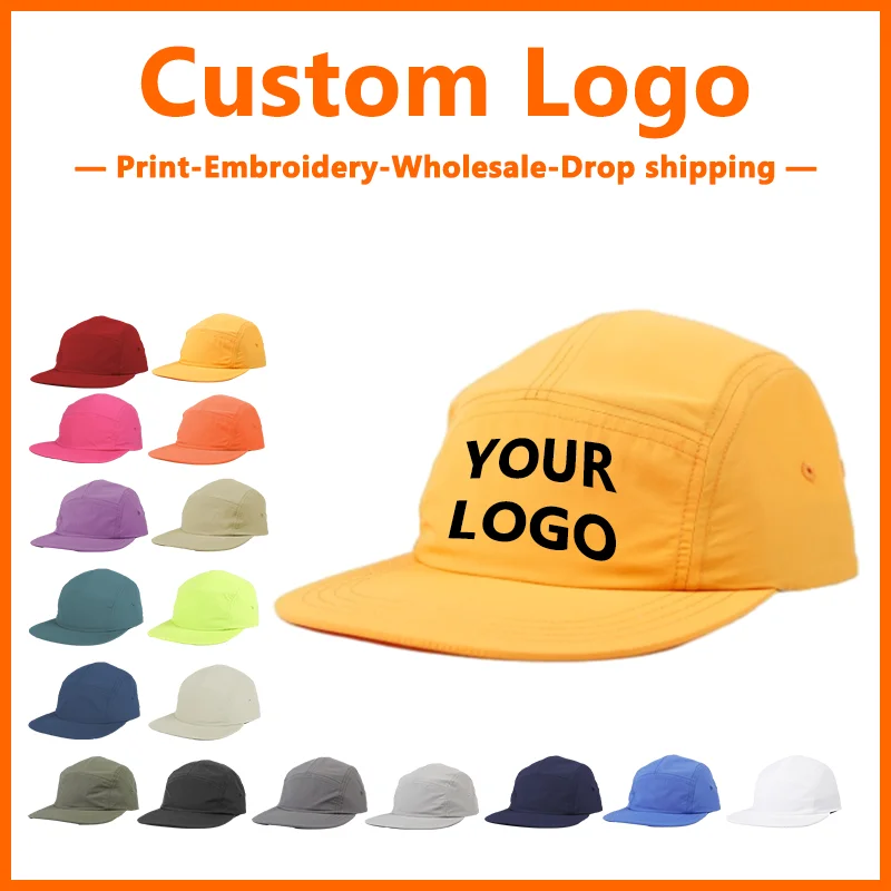 Custom-Embroidery-5-Panel-CapNylon-Fabric-Ventilatefor-Men-and-Women ...
