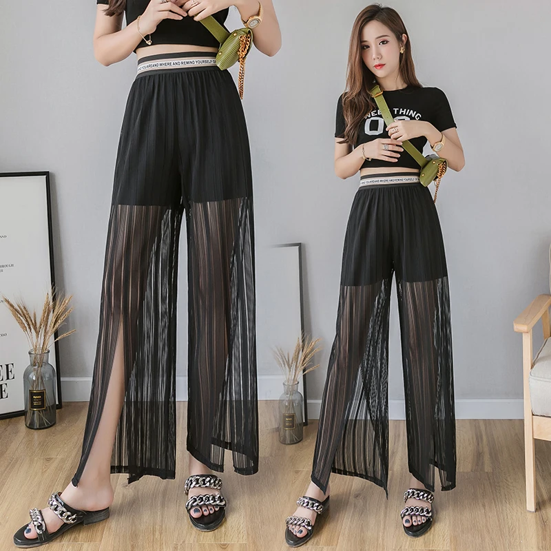 New See through Cargo Pants Womens Hollow out See through Sweatpants ...