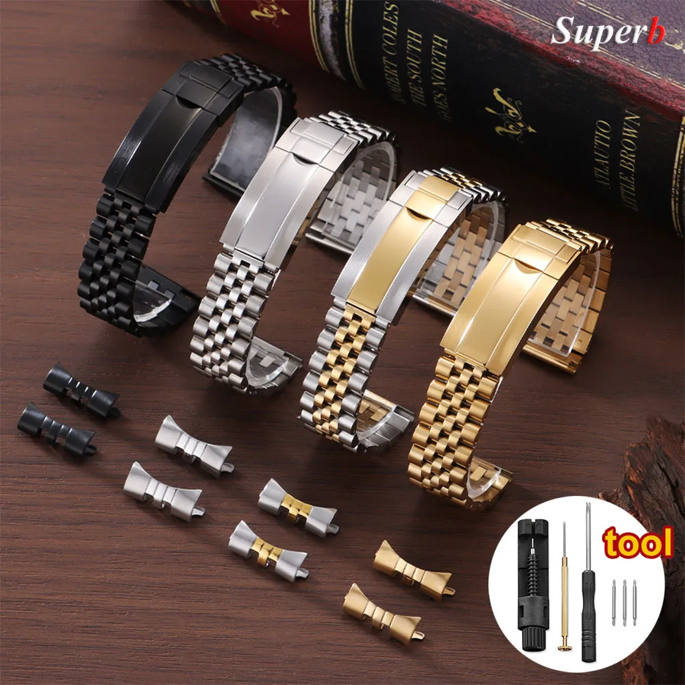 Luxury Solid Stainless Steel Watch Bracelet for Jubilee for Rolex ...