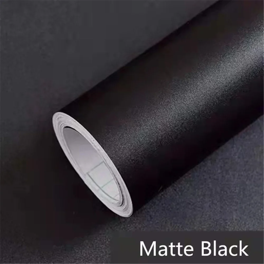 2-3-5m-Self-adhesive-Film-Black-Thickened-Sticker-Matt-Furniture ...
