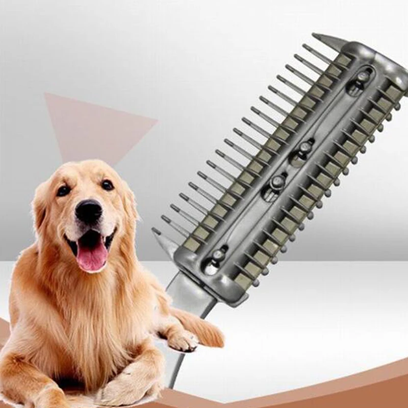 Pet-Dog-Hair-Trimmer-Comb-Cutting-Cut-With-2-Blades-Grooming-Razor ...