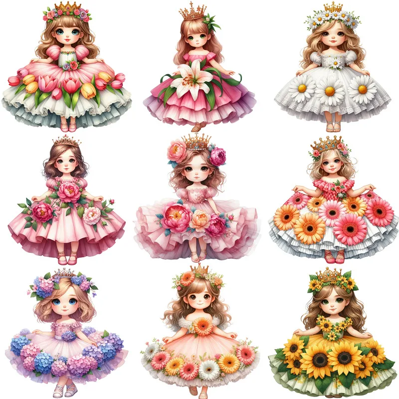 20Pcs/Pack Cute Flower Dress Girls Sticker DIY Craft Scrapbooking Album ...