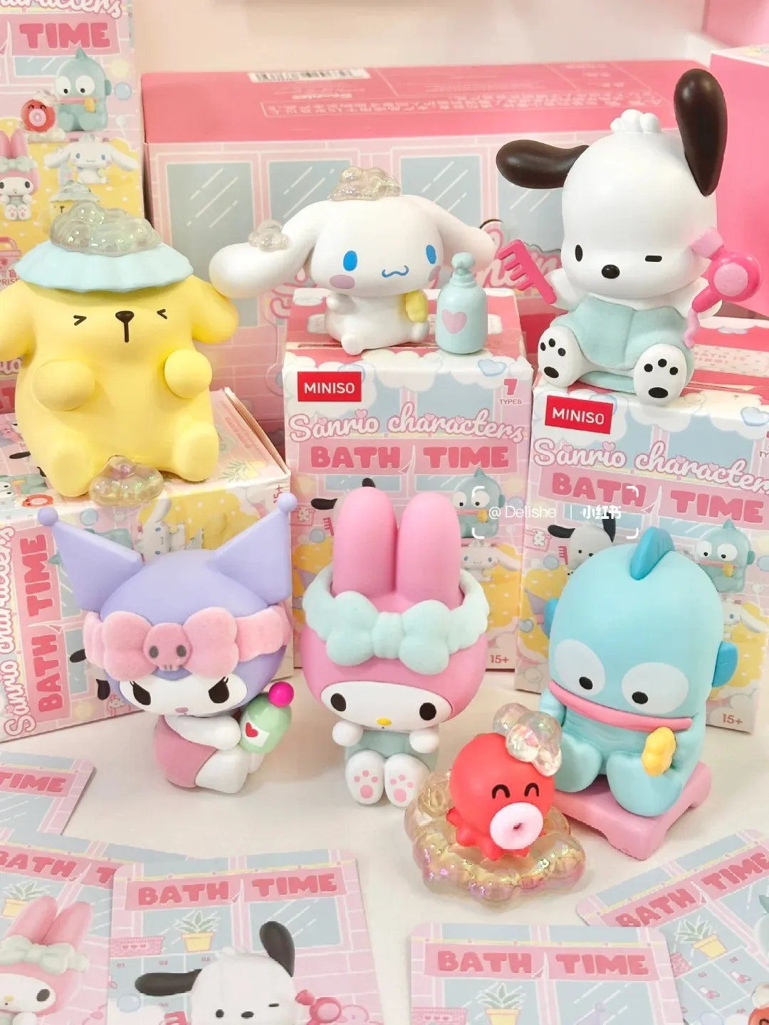 Miniso-Sanrio-Bath-Time-Series-Blind-Box-Figure-Cinnamoroll-Pompom ...