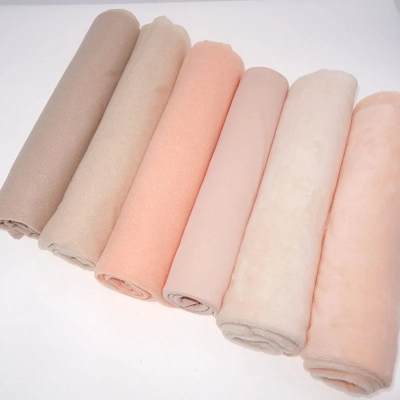 50-150cm-Doll-Skin-Fabric-Solid-Color-Plush-Cloth-DIY-Patchwork-Sewing ...