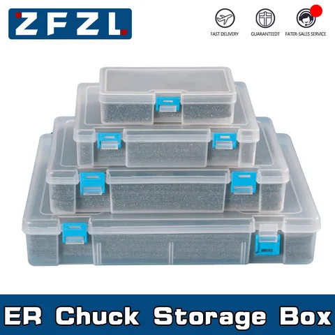 New ER collet storage box 60 hole ER25 and 35 hole ER32 collet plastic ...