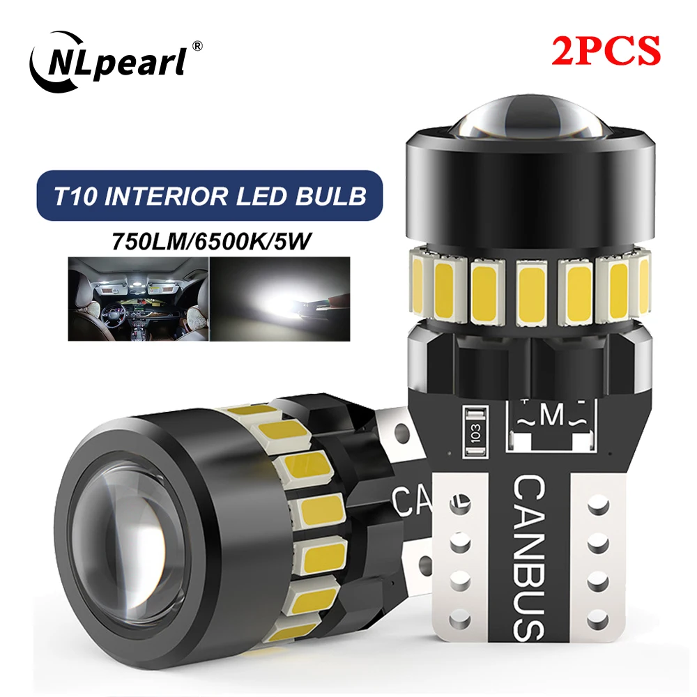 NLpearl-2PCS-T10-W5W-LED-Canbus-No-Error-194-168-Bulb-Car-Side-Interior ...