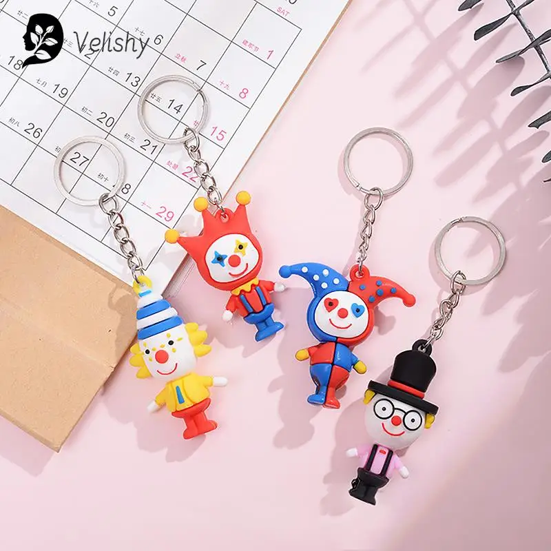 Cartoon-Cute-Clown-Keychains-Women-Girls-Charm-Bags-Funny-key-chain-Car ...