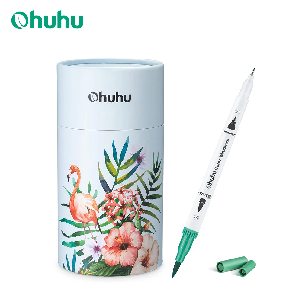 Ohuhu-Art-Markers-Dual-Tips-Line-Marker-Set-Coloring-Water-Color-Brush ...