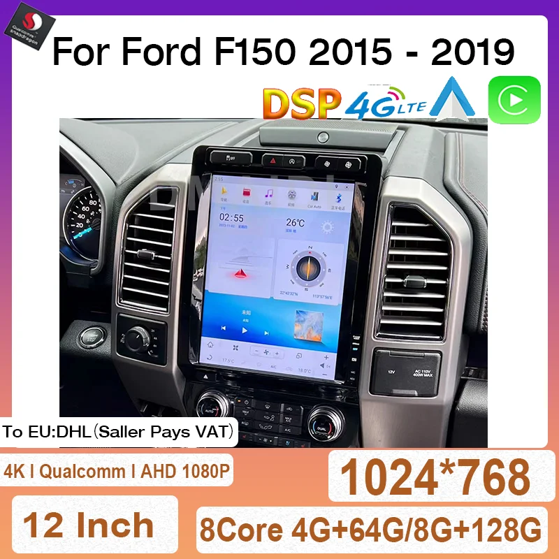 For-Ford-F150-2015-2021Qualcomm-Upgrade-13-Vertical-Screen-Android-Auto ...