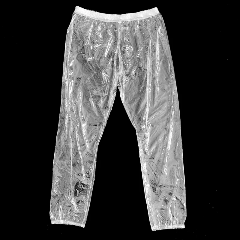Super Transparent Sexy PVC Pants Plastic Trousers Jogging Pants Sports ...