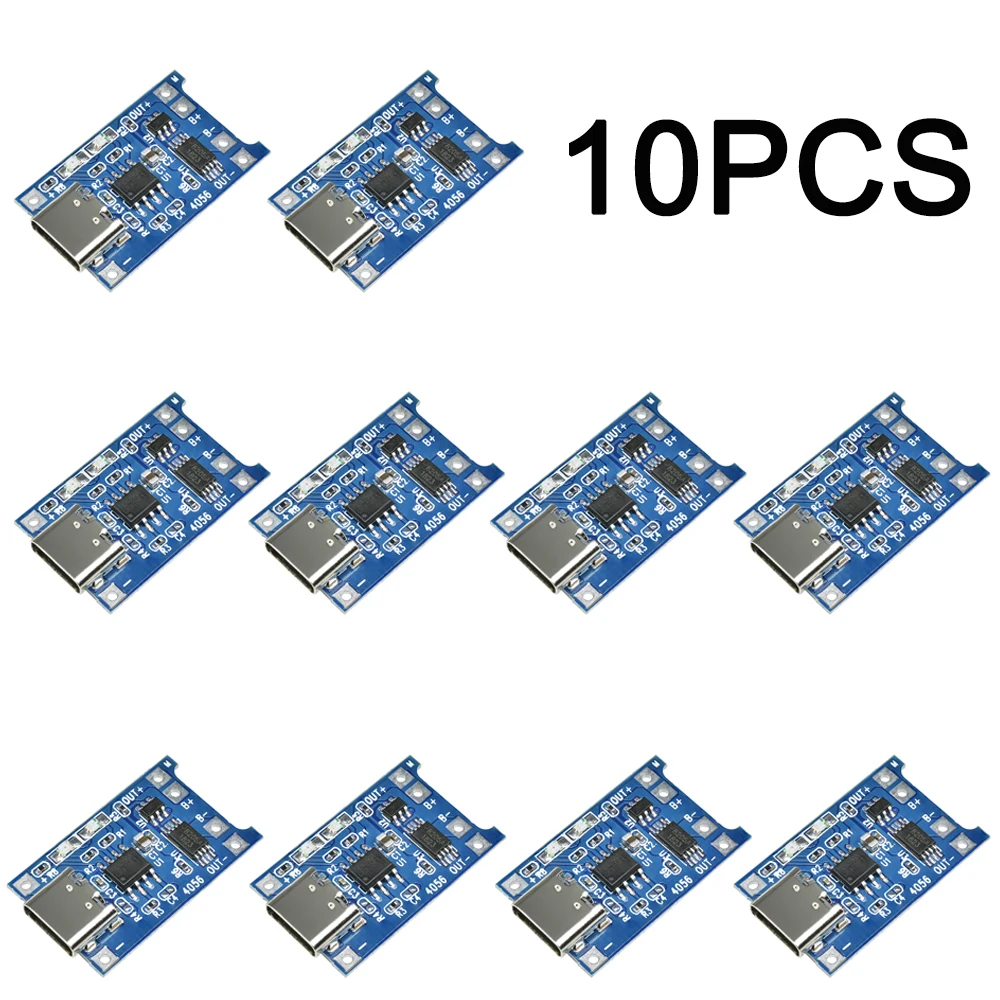 10PCS-TP4056-Lithium-Battery-Charger-Module-Type-c-USB-18650-Charging ...