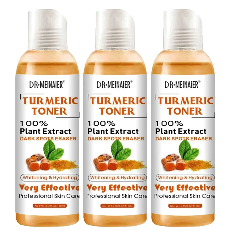 3pcs Whitening Turmeric Toner Brightening Face Serum Dark Corrector ...